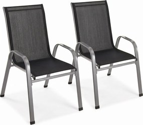 Set Zahradní křeslo Alina, 2 ks, černá, 2 křesla