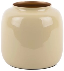OnaDnes -20% Time for home Světle hnědá kovová váza Ivyna 13,5 cm