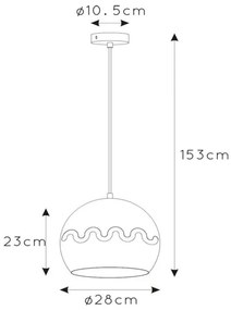 Lucide 30484/28/36 - Lustr na lanku CORENTIN 1xE27/60W/230V šedá