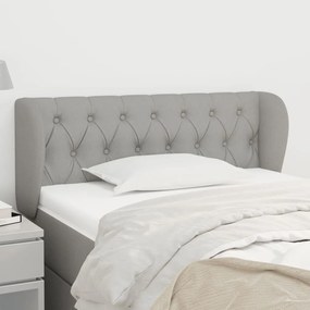 Čelo postele typu ušák světle šedé 103x23x78/88 cm textil 3117470
