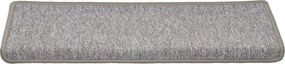 Schodové rohože 30 ks 65 x 21 x 4 cm světle šedé s obdélníkovým okrajem 3365768