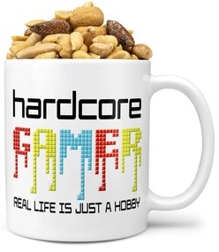 Hrnek Hardcore gamer (Náplň hrníčku: Směs slaných oříšků)
