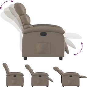 Elektrické polohovací křeslo cappuccino umělá kůže 3204032