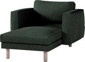 Potah na IKEA Norsborg šezlong s loketními opěrkami barva zelená látka pletený vzor