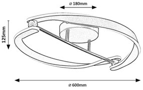 Rabalux 71149 - LED Stropní svítidlo ADALIND LED/40W/230V 3000K pr. 60 cm
