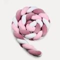 Mantinel pletený cop - růžová bílá třešeň růžový samet