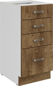 Levná kuchyňská linka SARA l | 260 cm | bílá/dub lefkas