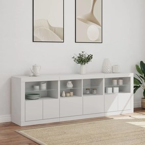 Příborník s LED osvětlením bílý 202 x 37 x 67 cm 3209009