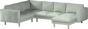 Potah na pohovku IKEA Norsborg rohová, 5-místná se šezlongem barva modrá látka pletený vzor