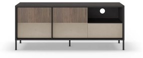 Antracitovo-světle hnědý TV stolek 156x57 cm Amalia – Marckeric