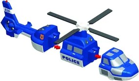 MALBLO Magnetická stavebnice Policejní vozidla / magnetická / 3 ks / o