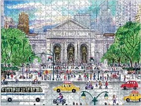 GALISON Oboustranné puzzle Jaro v knihovně / 500 dílků