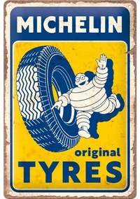 Plechová cedule Michelin - Original Tyres, (30 x 20 cm)