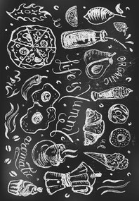 Černý pratelný běhoun 80x200 cm Life Is Yummy – Vitaus