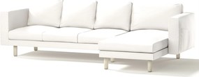 Potah na pohovku IKEA Norsborg 4-místná se šezlongem barva bílá