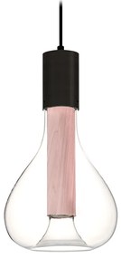 Unikátní závěsné svítidlo ve tvaru kapky Eris  Unikátní závěsné svítidlo ve tvaru kapky Eris Barva svítidla: Černá, Dekor: Bledě růžový