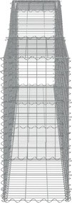 Klenuté gabionové koše 10ks 400x50x100/120cm pozinkované železo 3147004