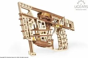 Ugears 3D dřevěné mechanické puzzle Vystřelovací letadlo / od 14 let /