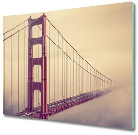 Skleněná krájecí deska San Francisco most 60x52 cm
