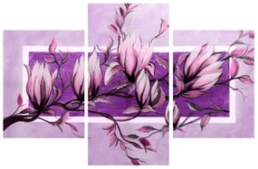 Obraz růžových květů (90x60 cm)