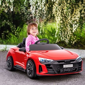 HOMCOM dětské elektrické autíčko, dětské autíčko na dálkové ovládání, AUDI RS e-tron GT dětské autíčko s bezpečnostním pásem, klaksonem a hudbou a sv…