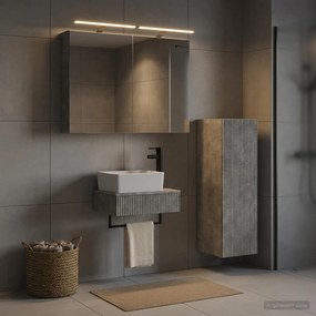 Sada koupelnových skříněk 4 ks Betonově šedá Kompozitní dřevo 3407386