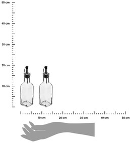 Skleněná láhev na olej/ocet Twin 160 ml sada 2ks