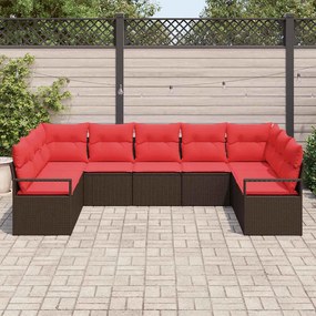 Set pohovek 9 ks Hnědá polyratan 3346544
