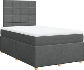 Box spring postel s matrací tmavě šedá 120x200 cm textil 3293548
