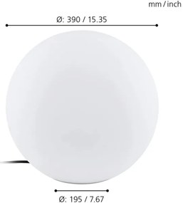 Eglo 98106 - LED RGBW Venkovní lampa MONTEROLO-C 1xLED/9W/230V IP65 pr.390