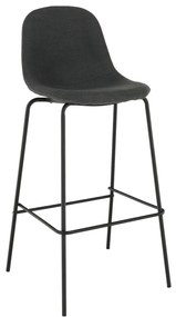 TEMPO Barová židle, tmavě šedá látka / kov, MARIOLA 2 NEW