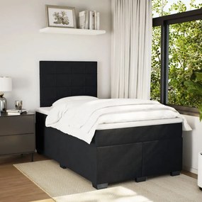 Box spring postel s matrací černá 120 x 190 cm samet 3293160