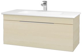 Dřevojas Koupelnová skříň ASTON SZZ 100 Varianta: N01 Bílá lesk / Úchytka T01 / D04 Dub