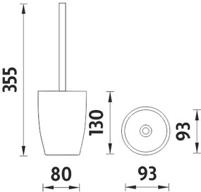 Nimco WC štětka AVA - AV 15094-05