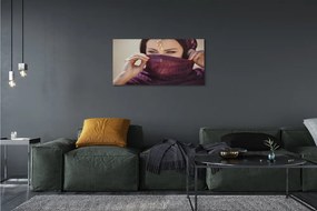 Obrazy na plátně Žena purple Materiál 120x60 cm