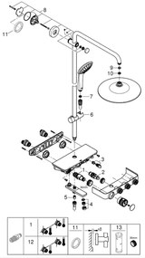 GROHE 26510000 - Sprchový systém EUPHORIA SMARTCONTROL 450 mm lesklý chrom