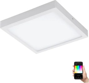 Eglo 33209 - LED RGBW Stm. stropní svítidlo FUEVA-C LED/21W/230V 30x30 cm bílá