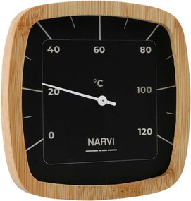 Narvi Black teploměr do sauny, černý