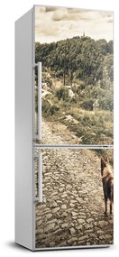 Wallmuralia Nálepka fototapeta lednička Psy kopec 60x180 cm