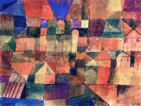 Obrazová reprodukce City with Three Domes - Paul Klee, (40 x 30 cm)