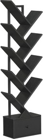 Designová knihovna Marelo 135 cm černá