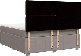 Box spring postel s matrací taupe 180x200 cm textil 3291758