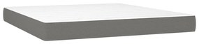 Box spring postel s matrací a LED tmavě šedá 160x200 cm textil,  3135126 HangarStore.cz