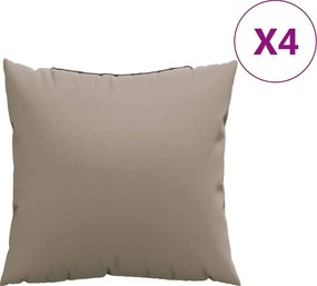 vidaXL Dekorační polštáře 4 ks 40 x 40 cm textil [314331] Barva: taupe