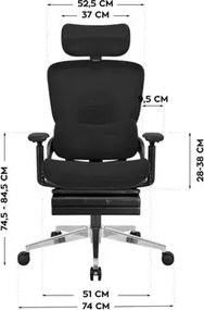 Mark Adler Expert 9.3 černá / Kancelářské ergonomické křeslo / nosnost
