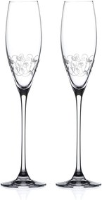 Diamante sklenice na šampaňské Arabesque 200 ml 2KS