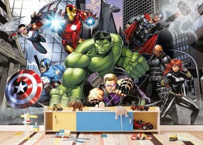 Vliesová fototapeta Marvel Avengers v Akci, Disney | 360 x 270 cm | DFTDNXXL5080