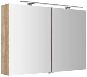 Sapho Sapho, RIWA galerka s LED osvětlením, 101x70x17cm, dub Alabama, RIW100-0022