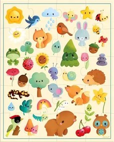 JANOD Puzzle v kufříku Příroda / 20 dílků / 50 x 40 cm