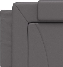 Postel Viana s matrací šedá 160 x 200 cm umělá kůže 3208806